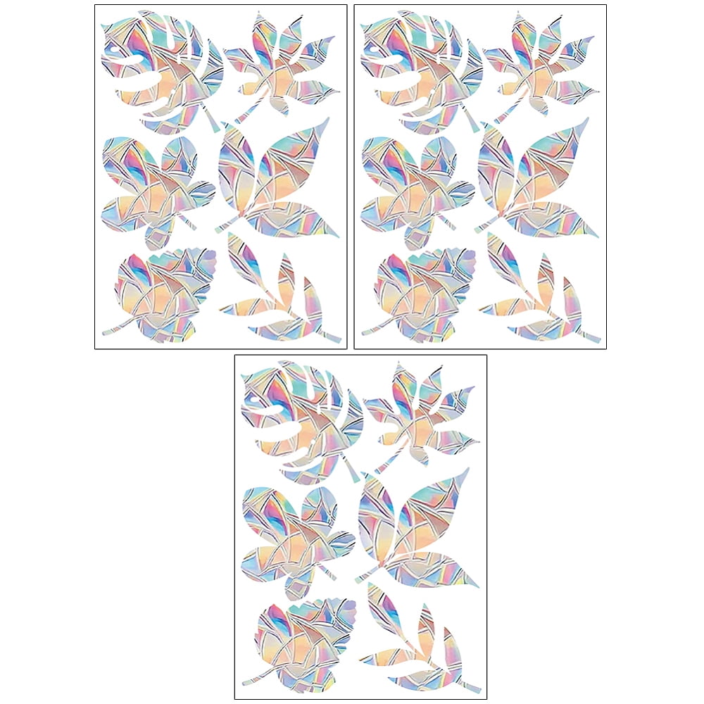 33Pcs Leaf Window Clings Suncatcher Leaves Non-Adhesive Anti-Collision ...