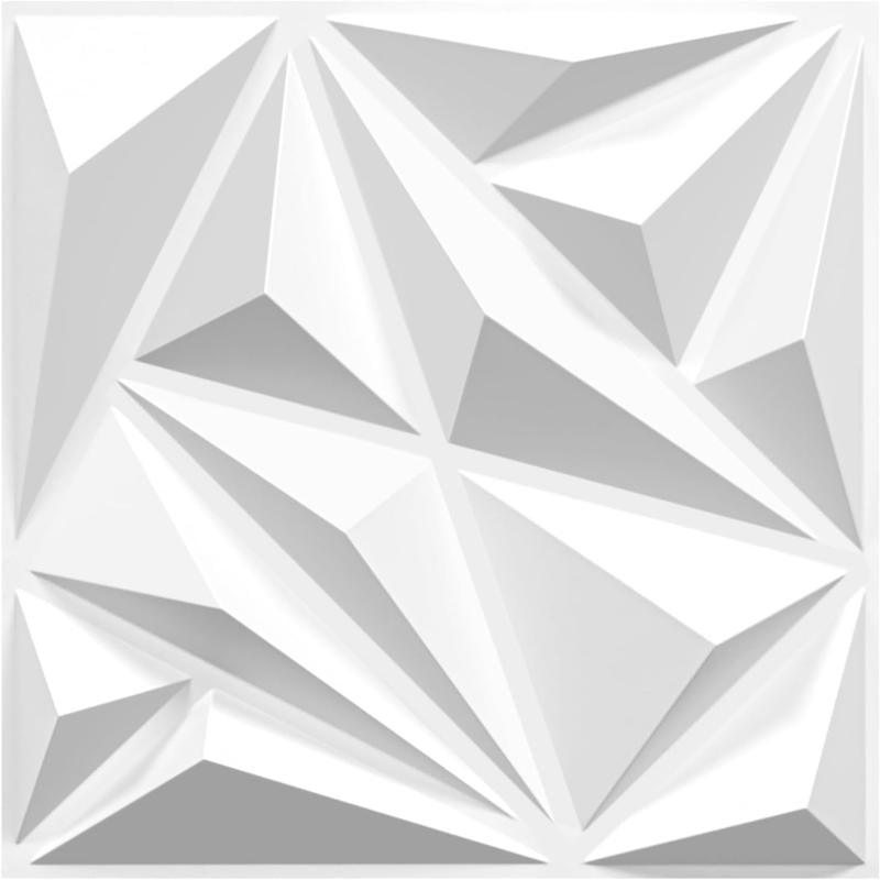 33Pcs Tiles Geometric Pattern Wall Panel, Diamond Design 3D PVC Wall ...