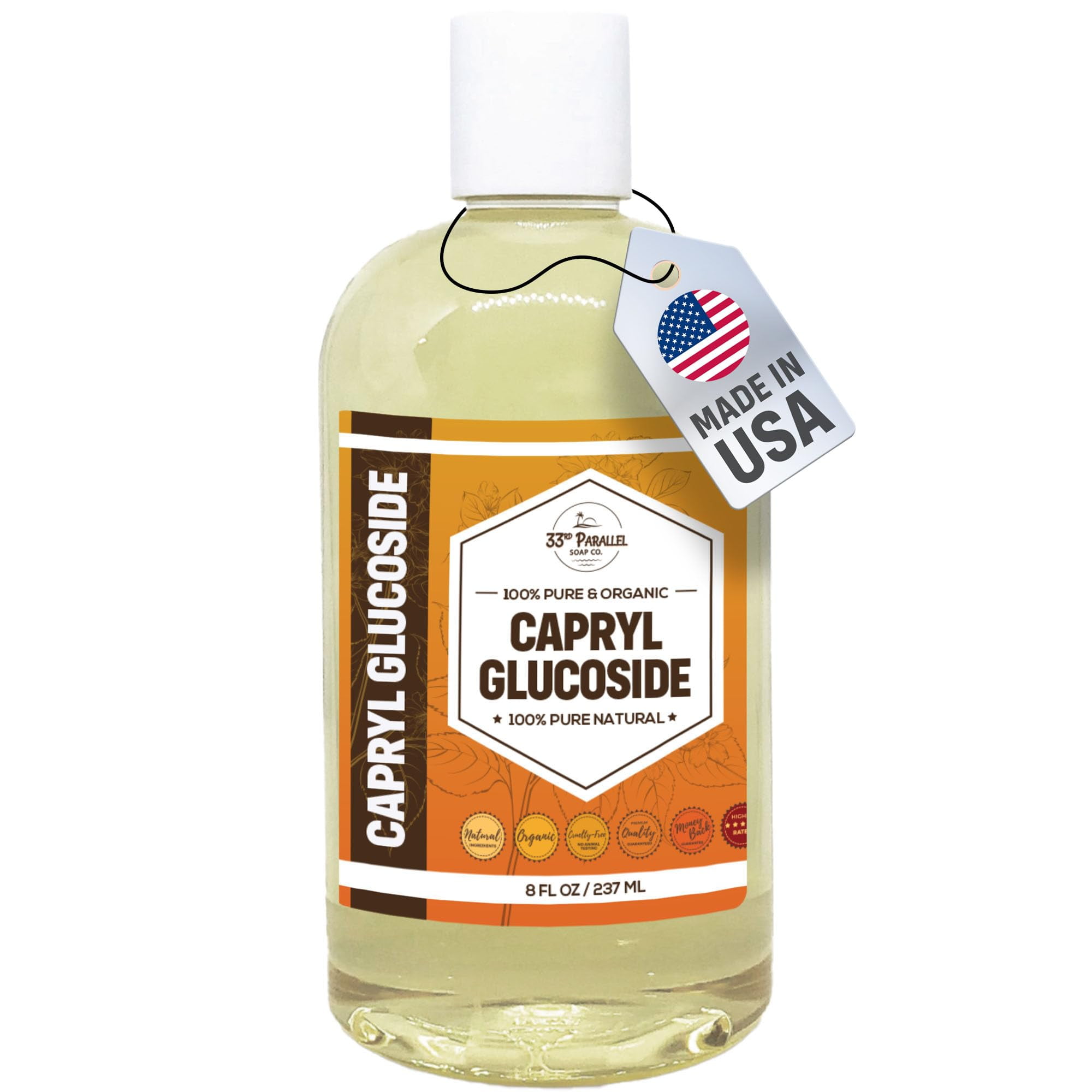 33RD PARALLEL SOAP CO. Capryl Glucoside Liquid Surfactant oz) Plant ...