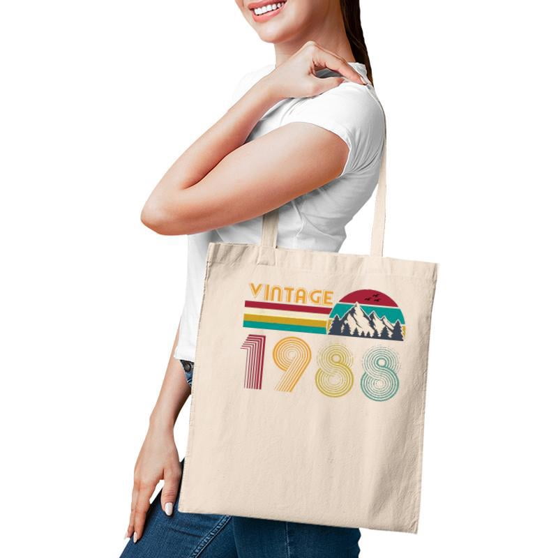 33Th Birthday Gift 33 Years Old Men Women Retro 1988 Tote Bag - Walmart.com