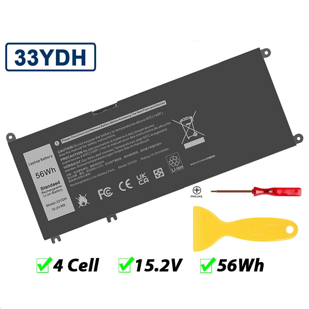 33YDH Battery For Dell Latitude 13 3000 3380 Series 56Wh - Walmart.com