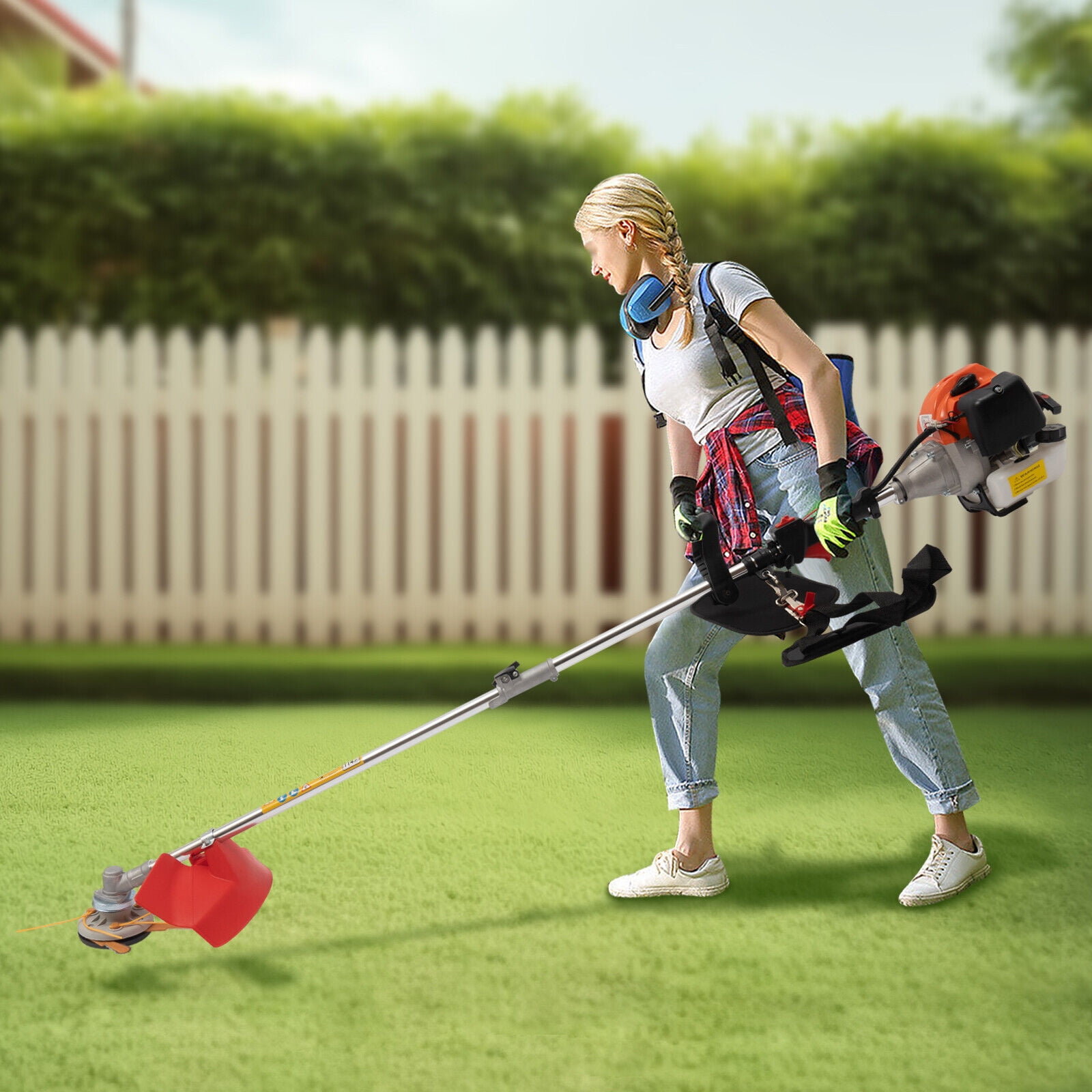 33cc Weed Eater/Wacker Gas Powered, 2 Blade Heads, Handle & Shoulder ...