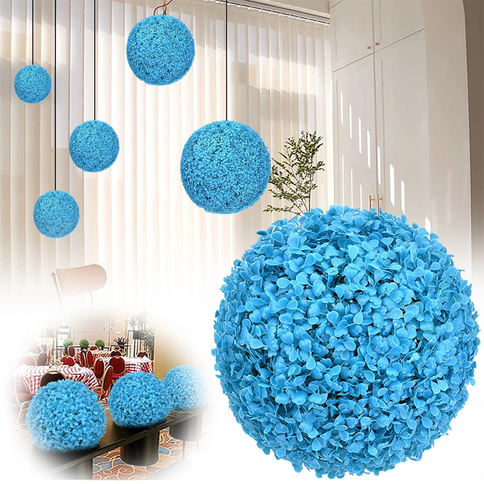 33cm Large Artificial Boxwood Balls – Realistic Faux Topiary Spheres ...