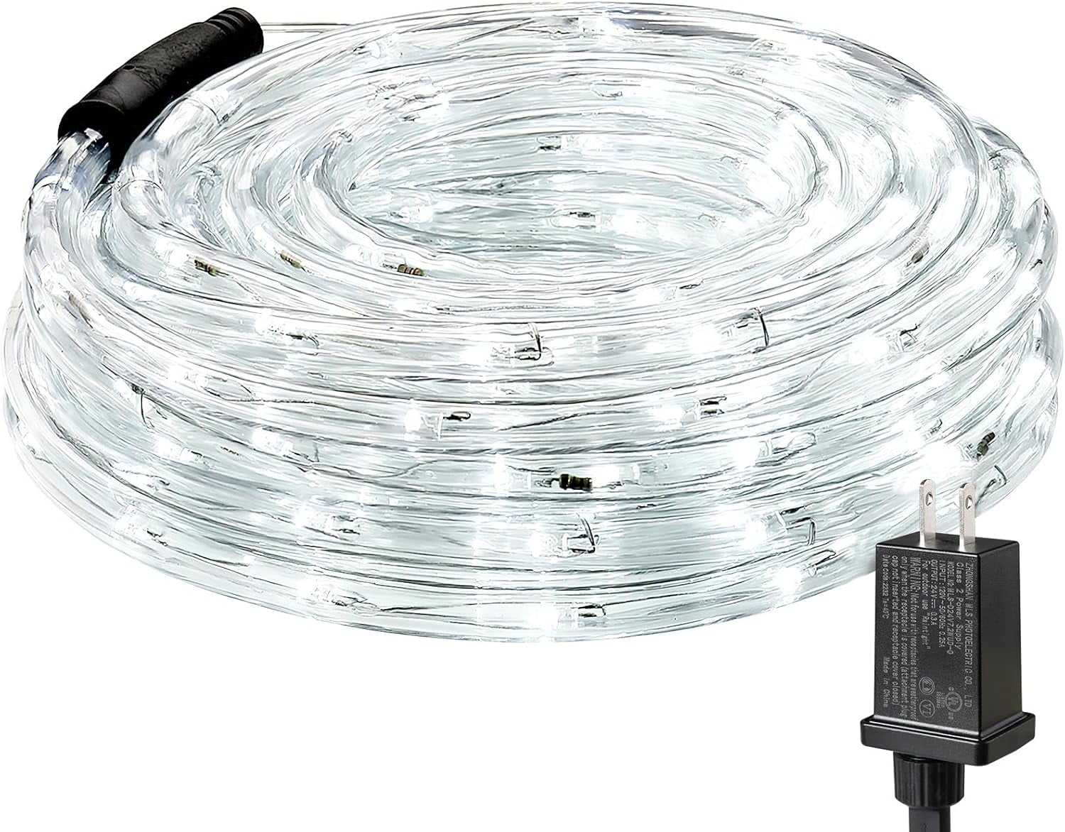 33ft 240 LED Rope Lights Outdoor 24 Volts, 3/8 inch Clear Tube ...