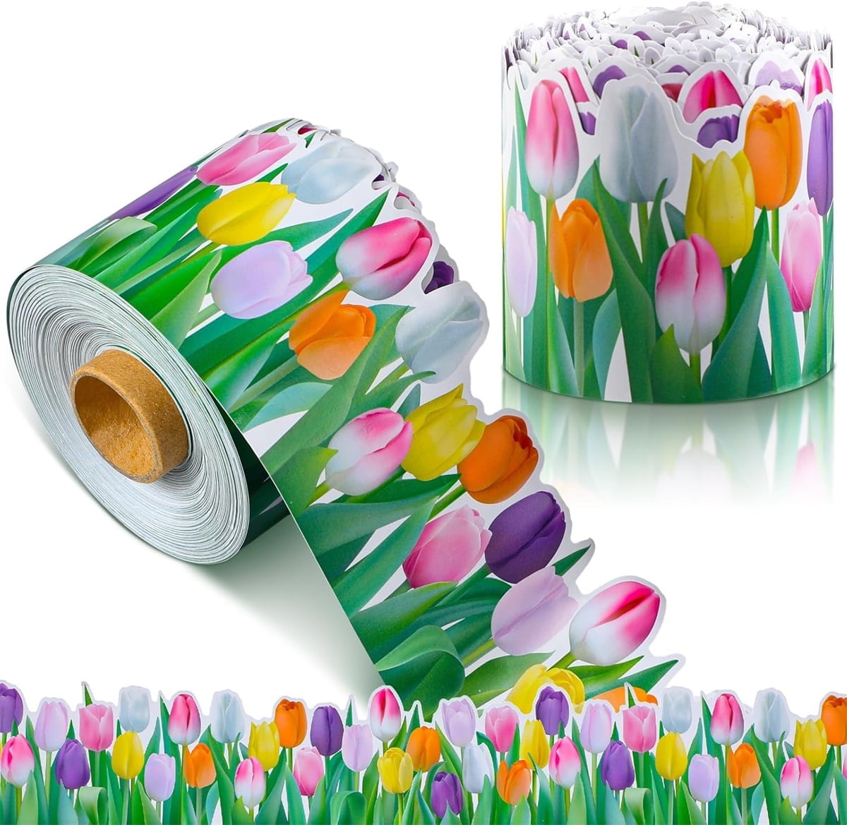 33ft Bulletin Board Borders Tulip Flower Yayun Board Border Paper 2.8 ...