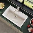 33in Drop-In White Fireclay Apron Front Kitchen Sink Large Single Bowl ...