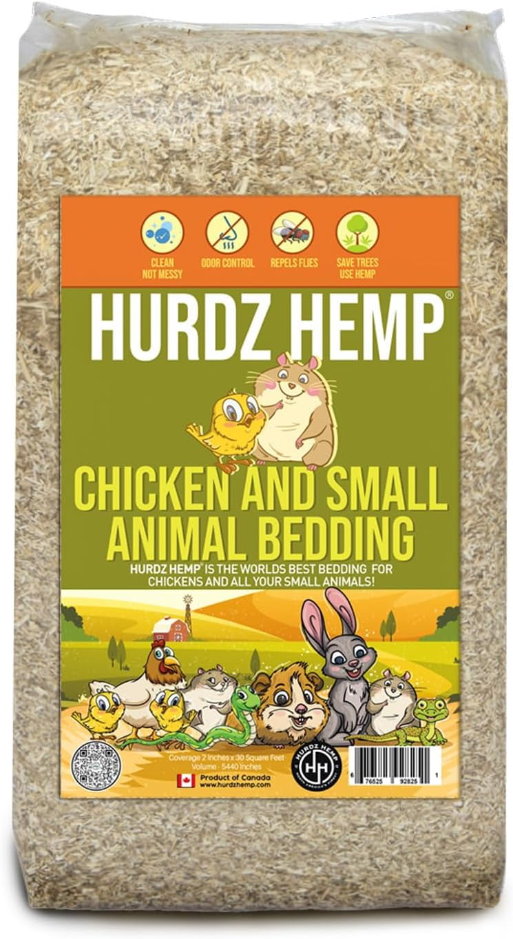 [33lbs] Hemp Bedding for Chickens - Made from 100% Natural Hemp ...