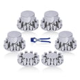 33mm Chrome ABS Flat Top Hub Cover Kit Axle Cover with 33mm Thread-on ...