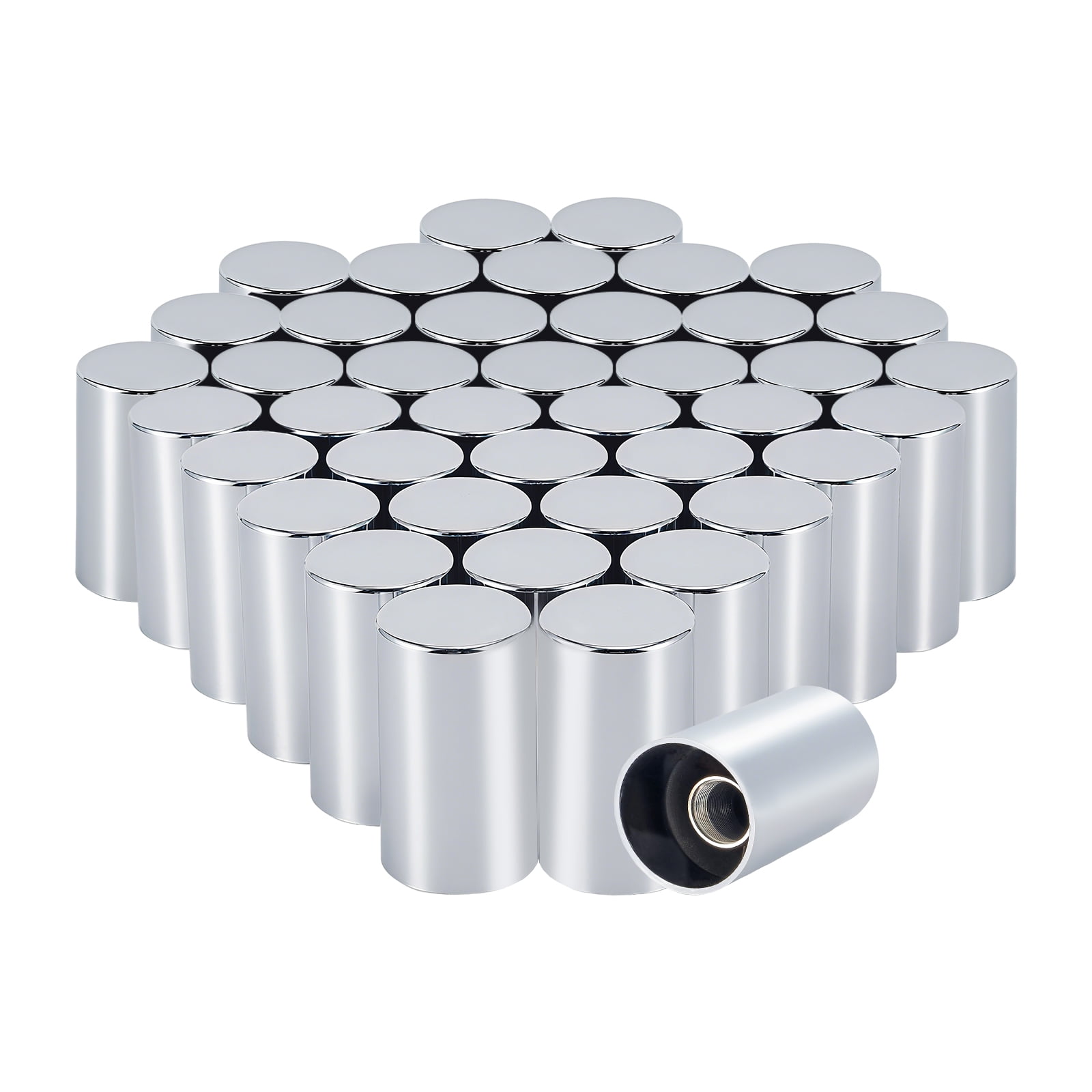 33mm Lug Nut Covers Screw On, 33mm x 3 1/2 inch Chrome ABS Plastic ...