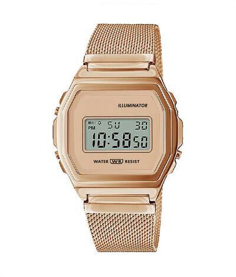 33mm Men's Women Sport Retro Digital Mesh Metal Band LCD Display ...