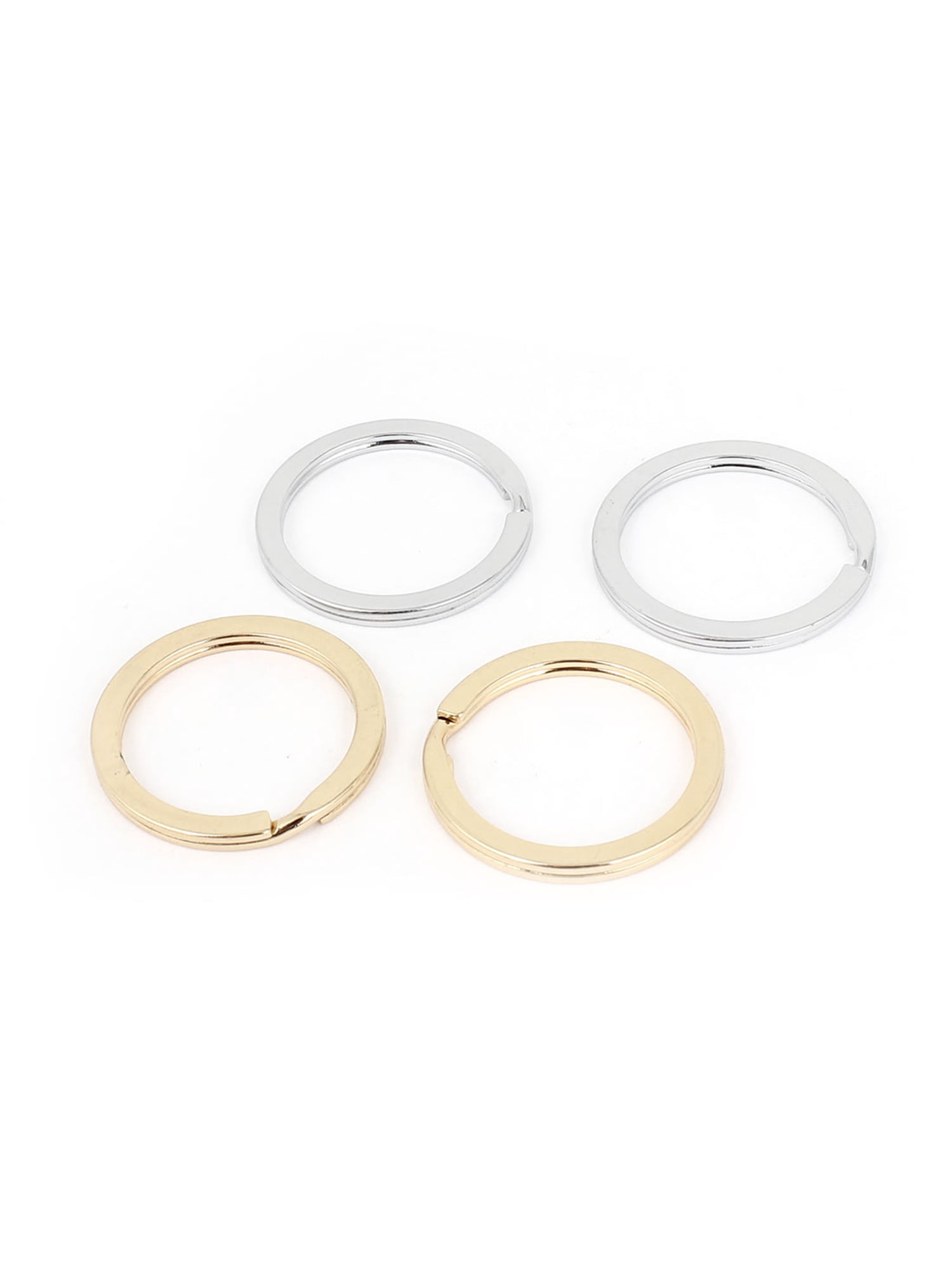 33mm Outside Dia Metal Round Flat Split Loop Key Ring Holders Keyring 4 ...