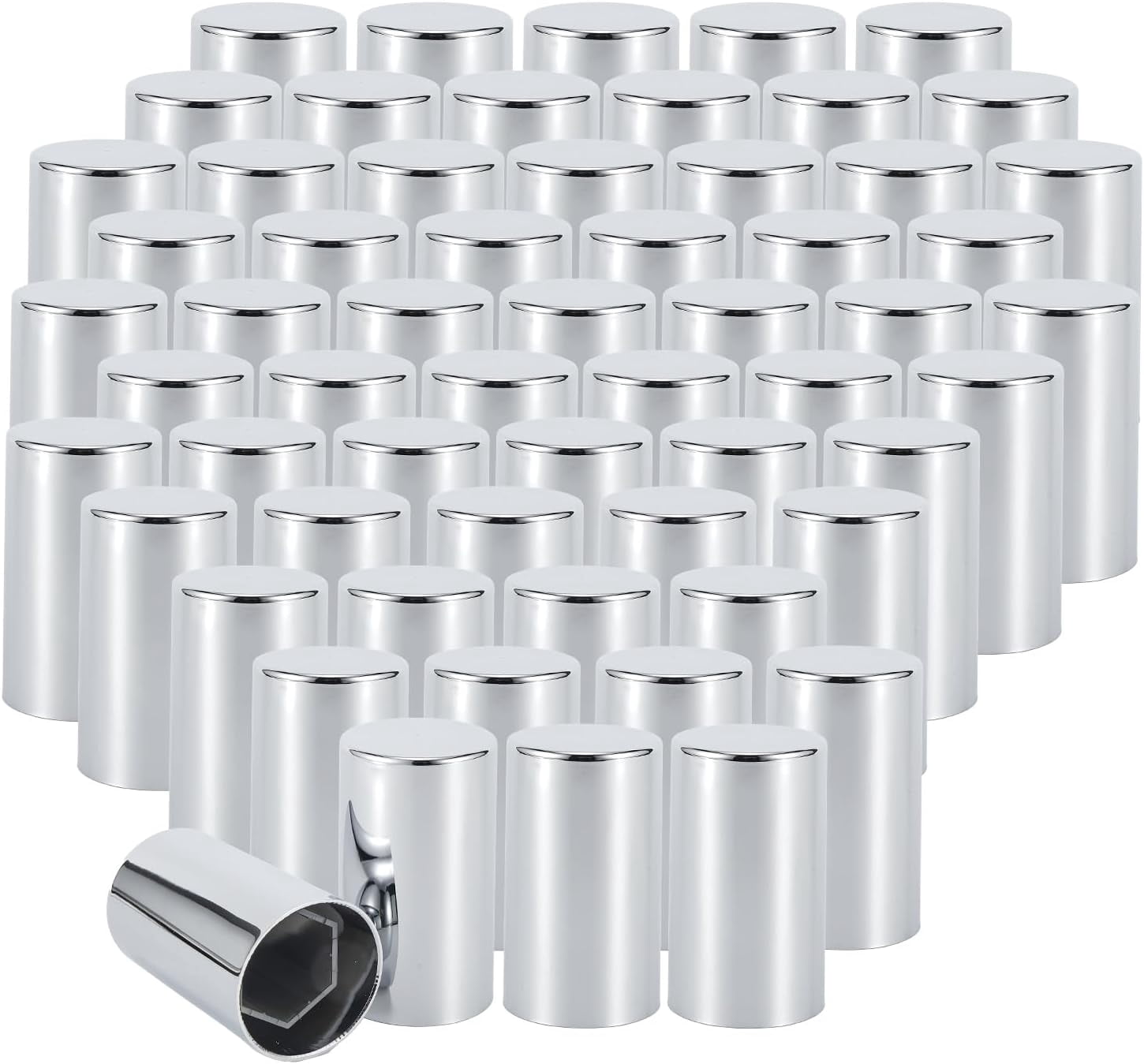 33mm x 3 1/2" Lug Nut Cover ABS Chrome Plastic Cylinder Nut Cover, Push ...