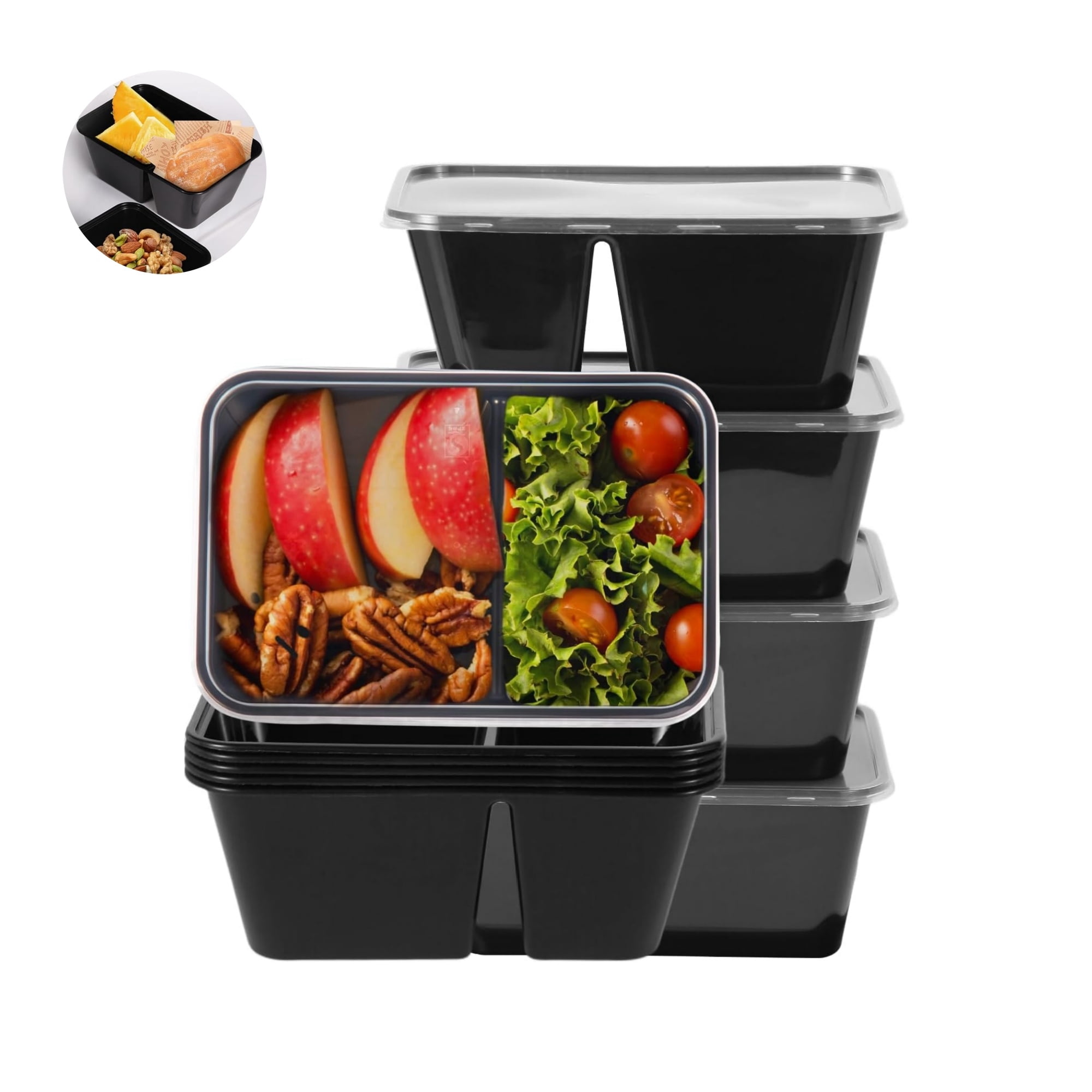 33oz Meal Prep Containers Disposable Plastic Boxes Safe Takeout ...