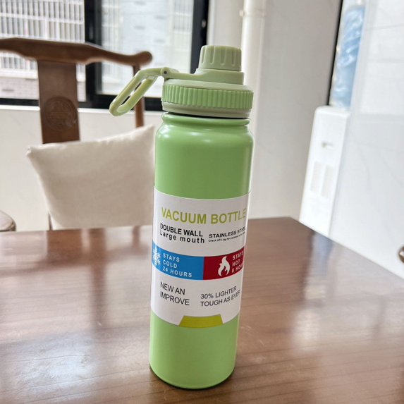 33oz Vacuum Insulated Water Bottle, 1000ml Sports Water Bottle, Slip-on ...