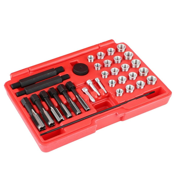 33pcs Glow Plug Thread Repair Kit Tap Insert Driver Guide Pin Thread Insert Tool Set - Walmart.com