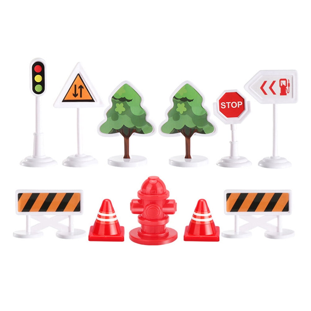 33pcs Roadblocks Toys Kids Scene Layout Model Toys Plastic City ... 33pcs Roadblocks Toys Kids Scene Layout Model Toys Plastic City ...