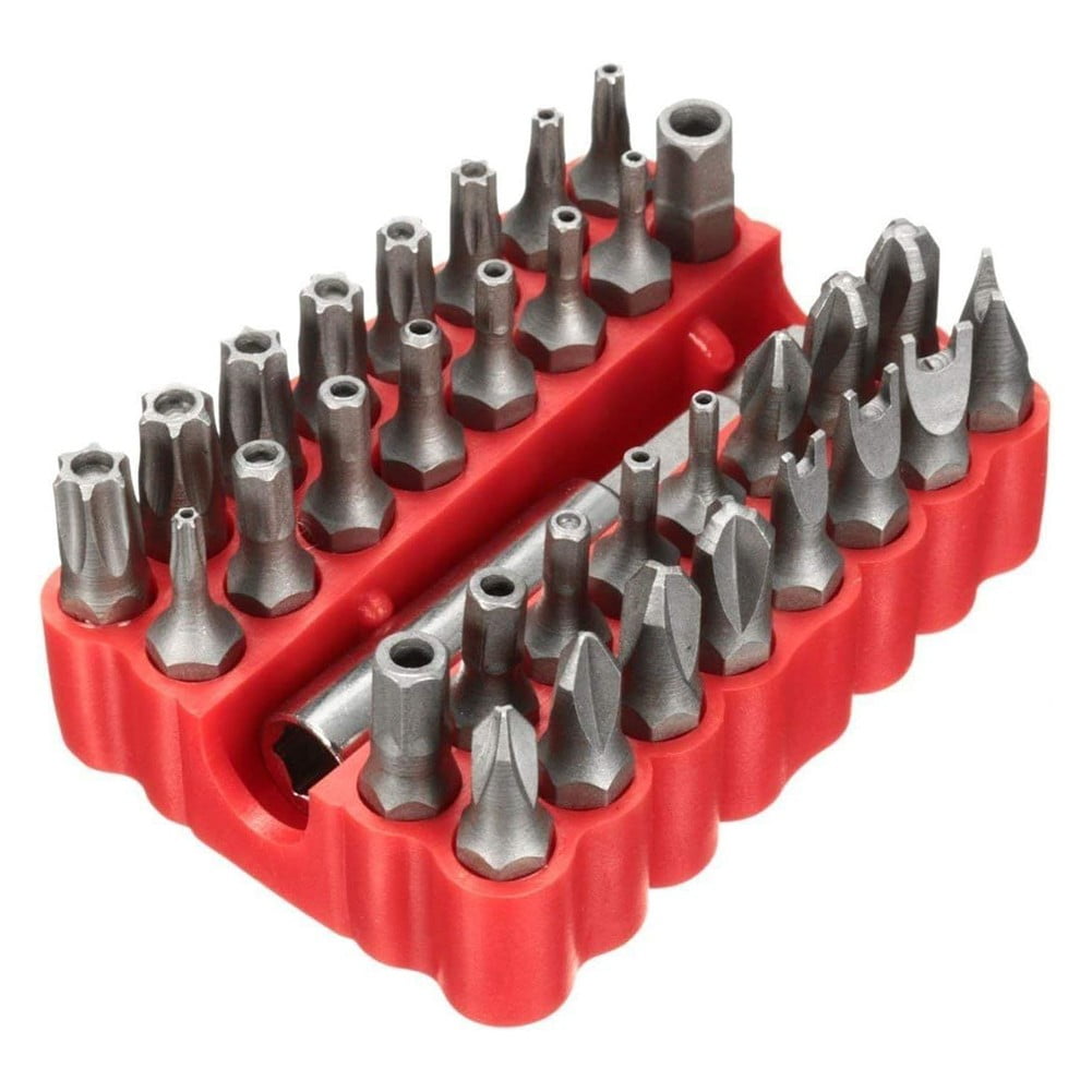 33pcs Security Bit Set with Magnetic Extension Bit Holder Tamper Star ...