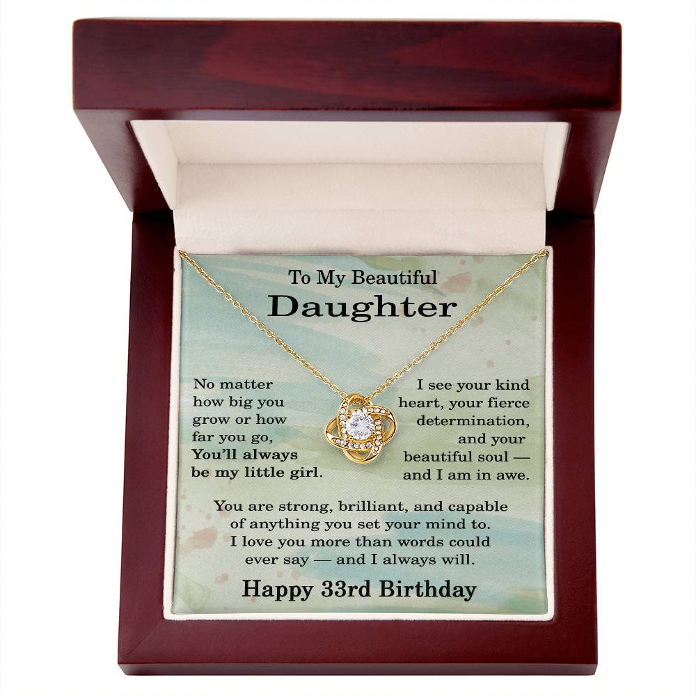 33rd Birthday Gifts for Daughter - 33rd Birthday Necklace for Daughter ...