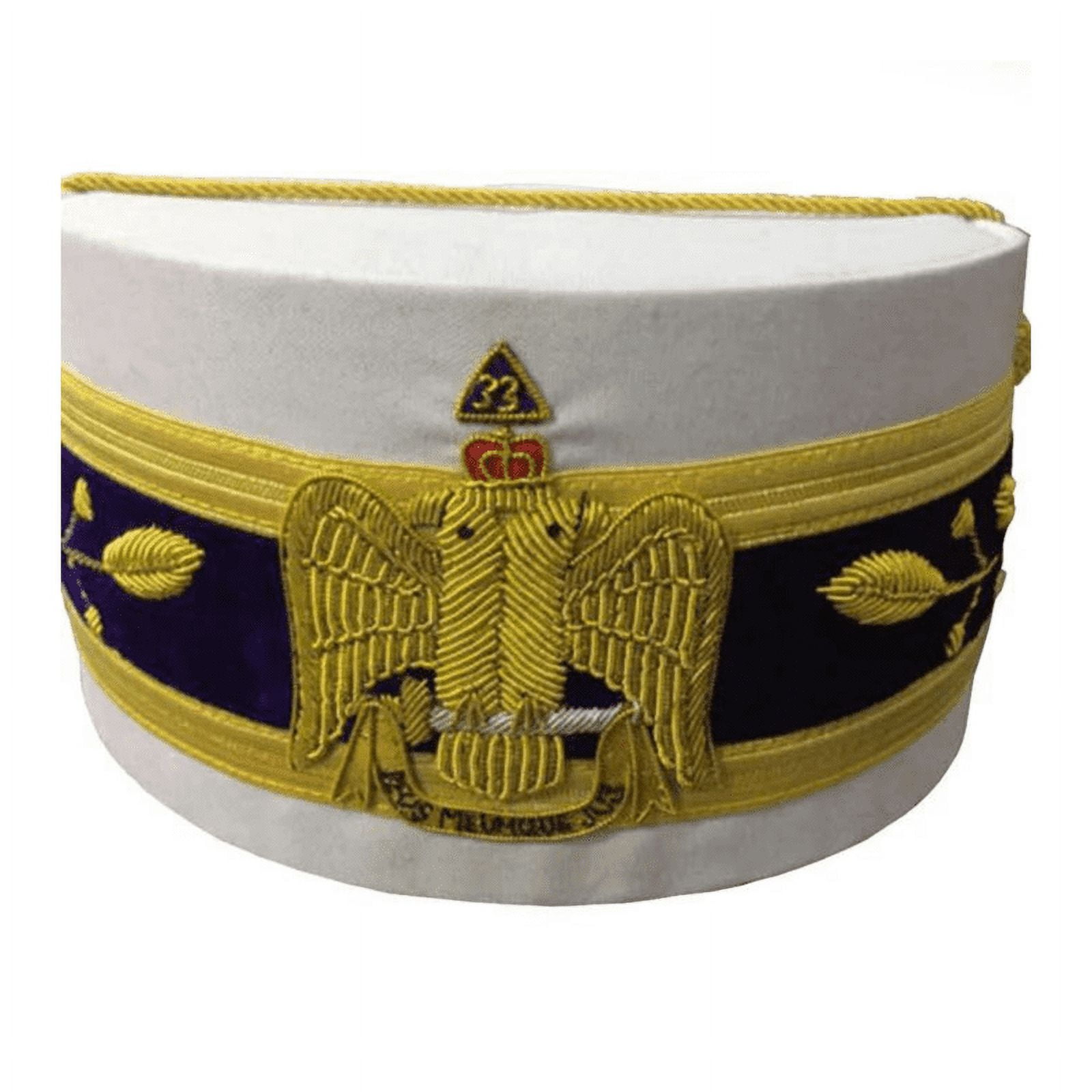 33rd Degree Scottish Rite Crown Cap - Wings Down, White Hand ...