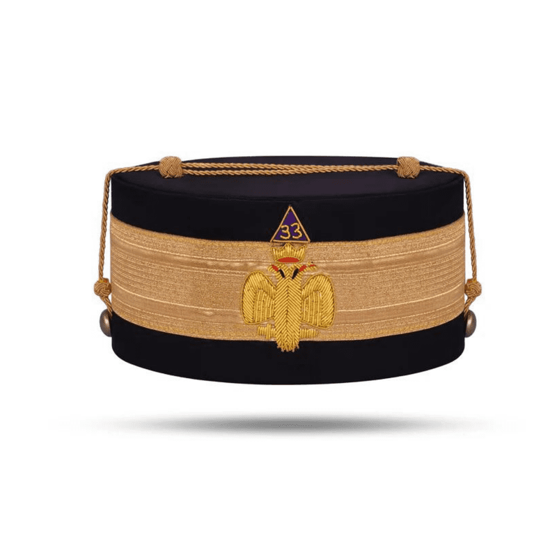 33rd Degree Scottish Rite Crown Cap - Wings Down with Gold Bullion ...