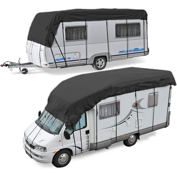 33x10FT Heavy Duty RV Roof Cover, Camper Cover Waterproof & UV ...