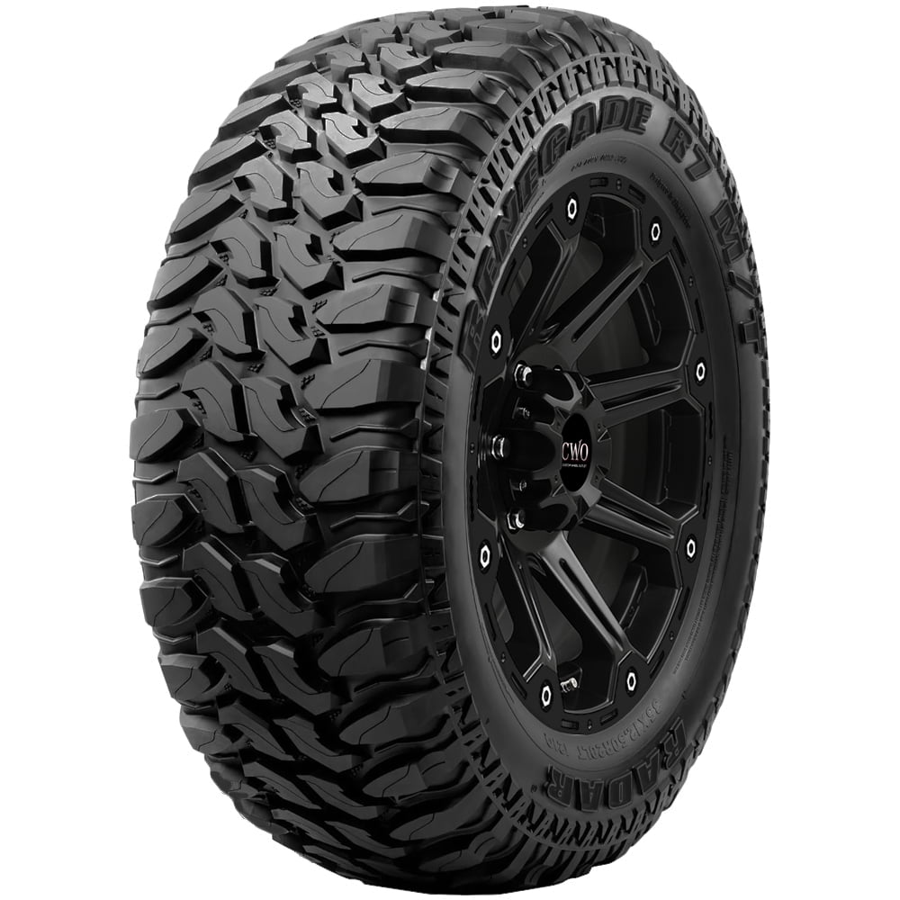 33x12.50R22LT Radar Renegade R7 M/T 114Q Load Range F Black Wall Tire ...