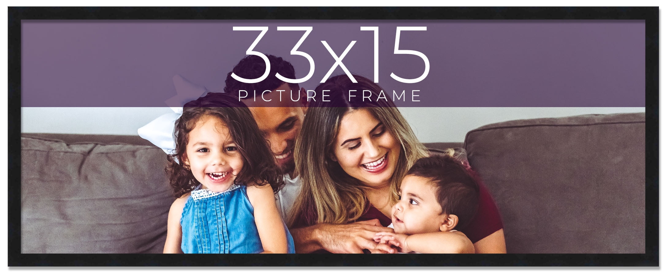 33x15 Frame Black Real Wood Picture Frame Width 0.75 inches | Interior ...