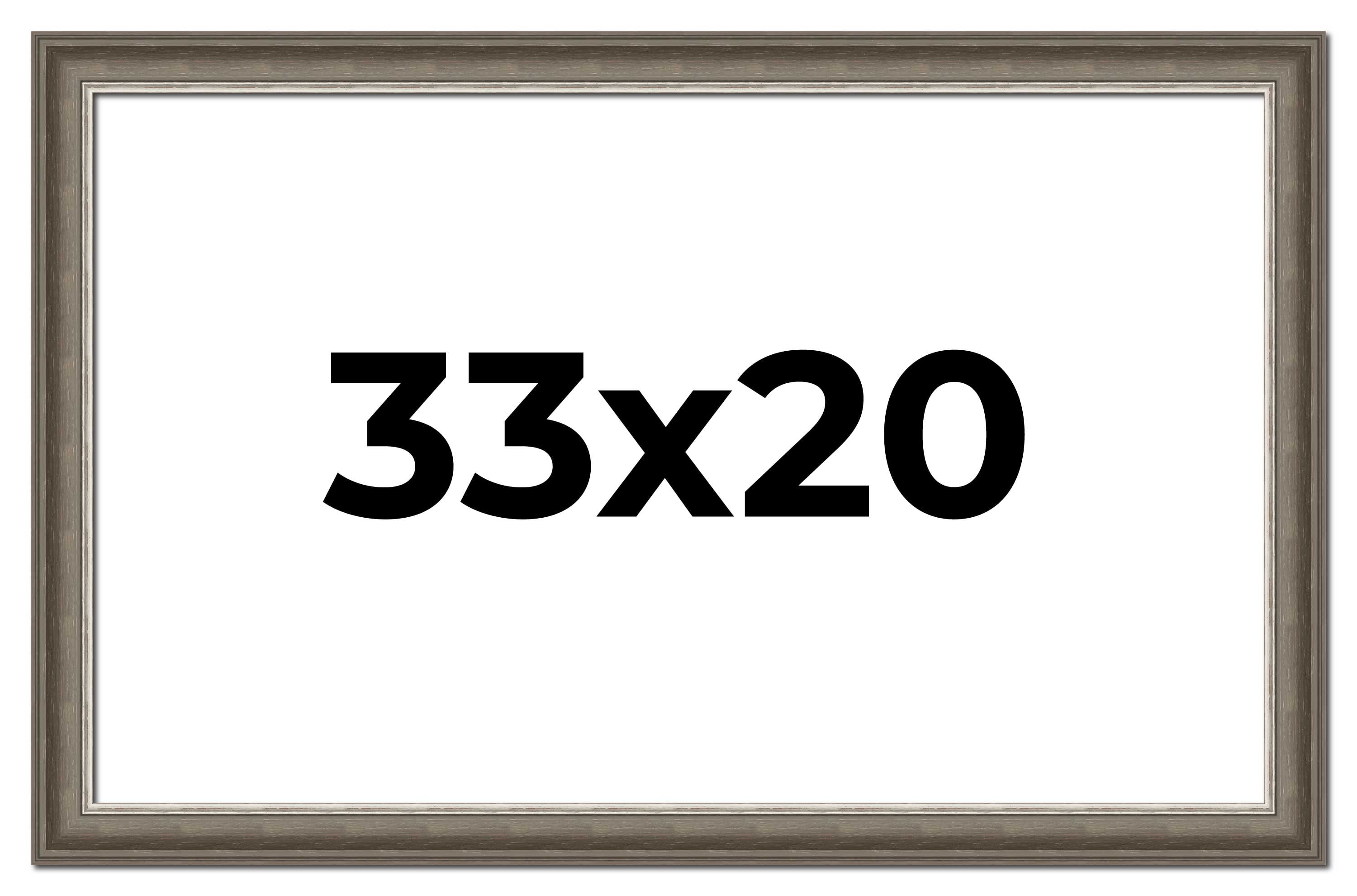 33x20 Frame Brown Solid Wood Picture Frame | 1.75 Inch Moulding Width ...