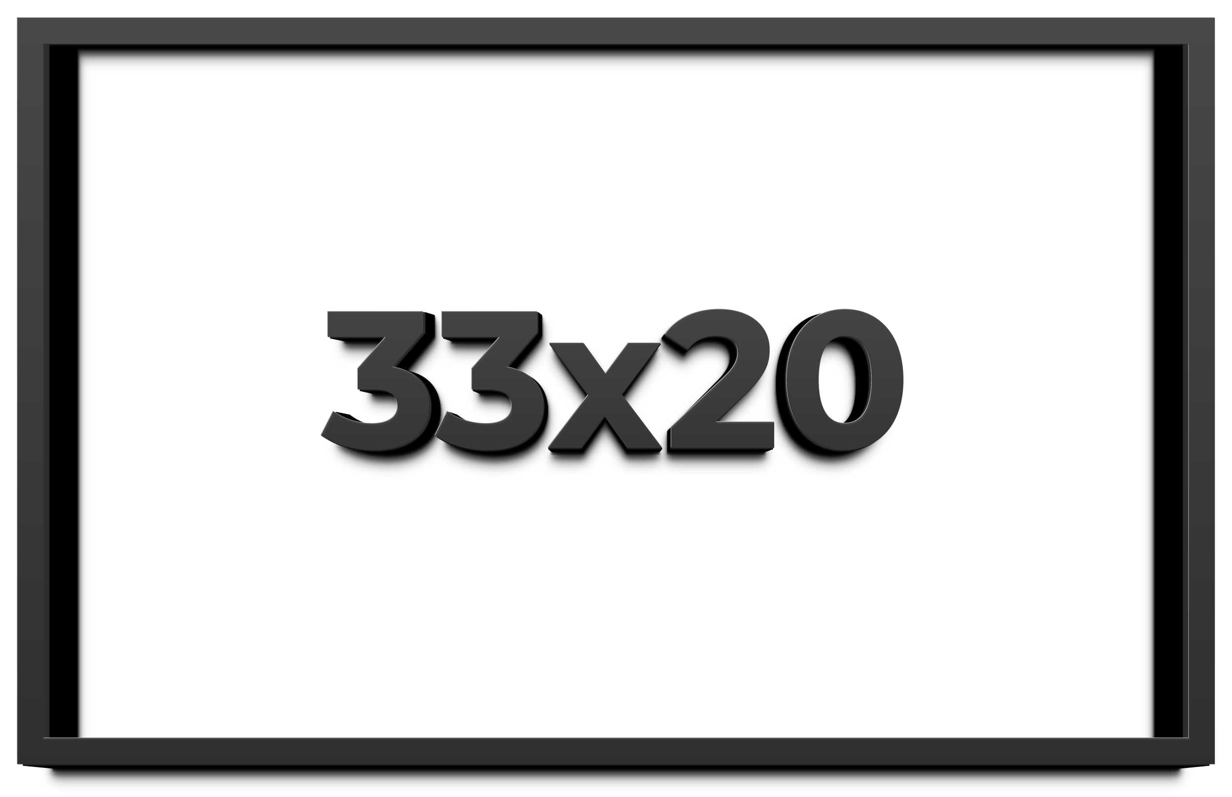33x20 Shadow Box Frame Black | 2 Inches Deep Real Wood Contemporary ...
