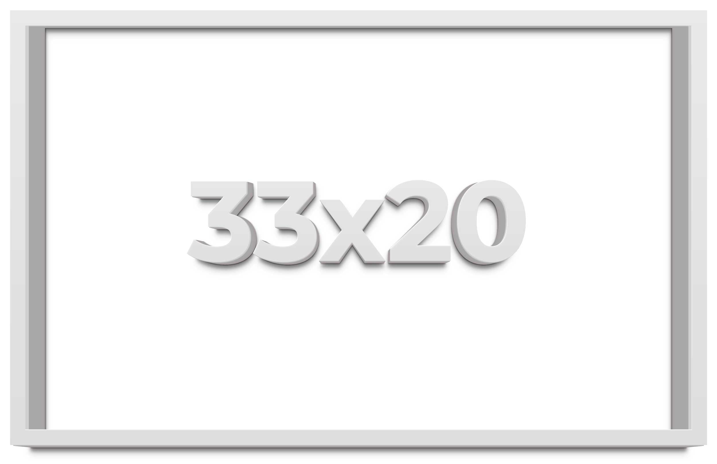 33x20 Shadow Box Frame White | 1 Inches Deep Real Wood Contemporary ...