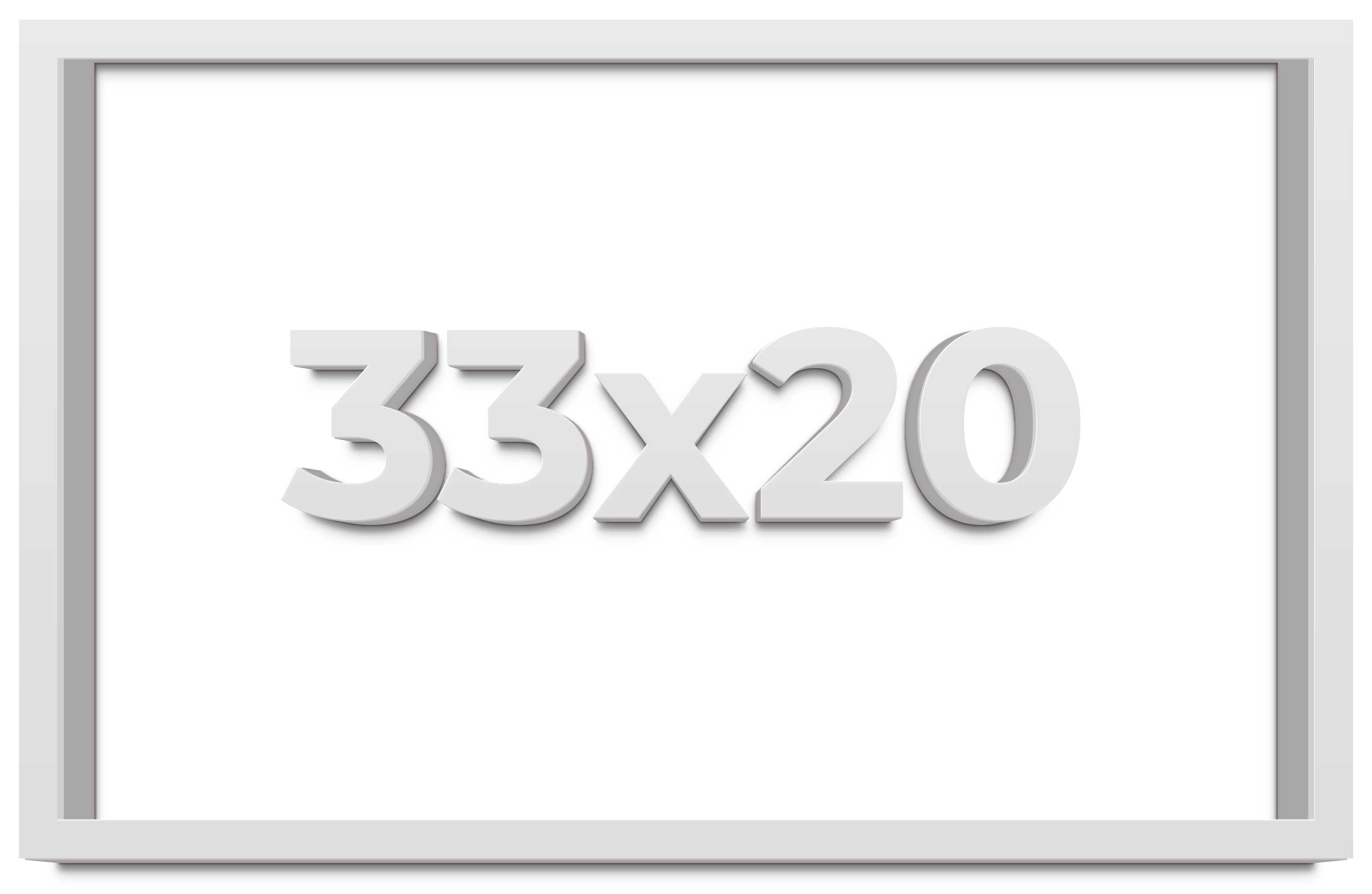 33x20 Shadow Box High Gloss White Display Frame | 1.625 Inches Deep | 1 ...