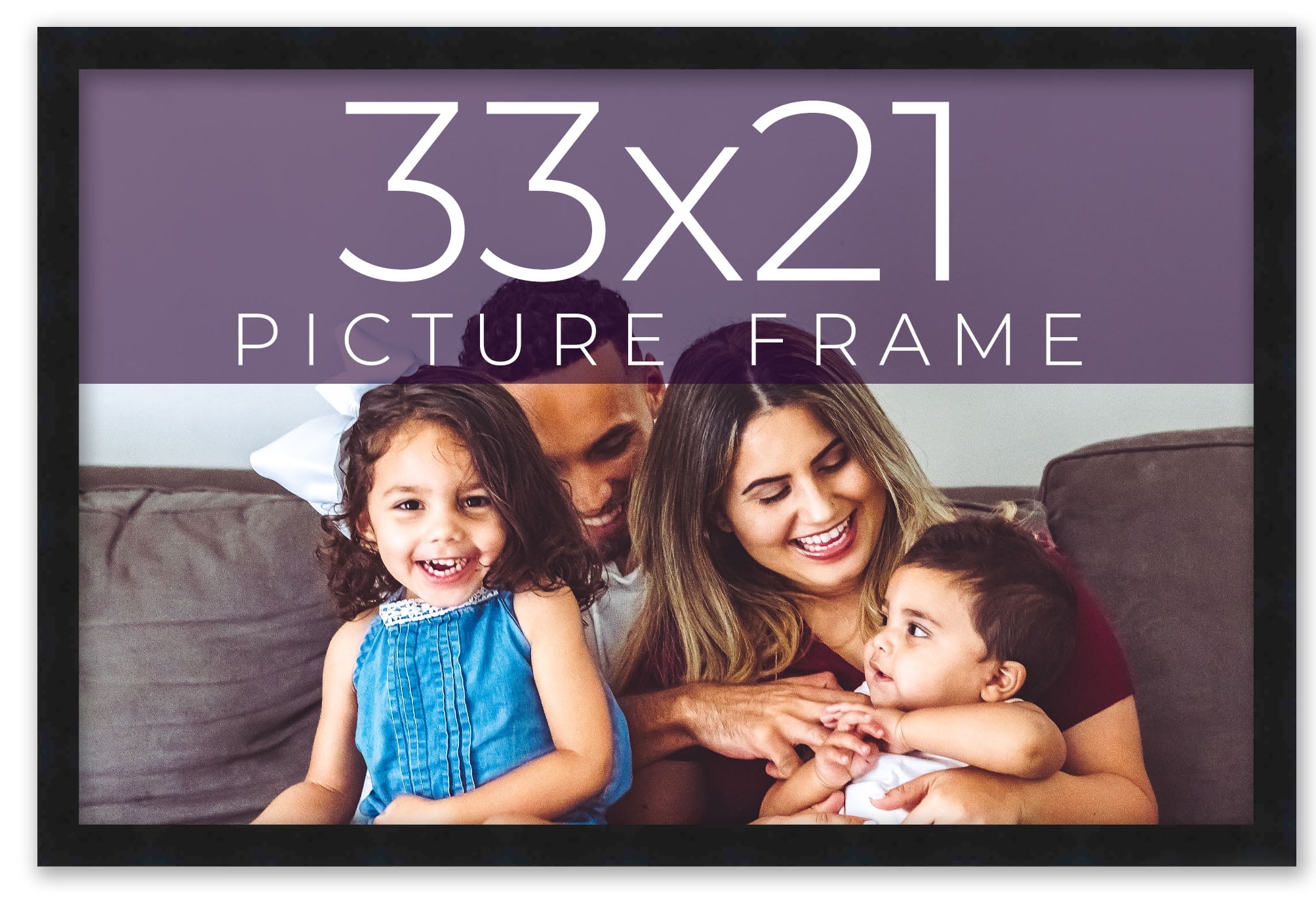33x21 Frame Black Real Wood Picture Frame Width 0.75 inches | Interior ...