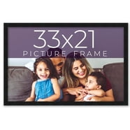 40x14 Frame Black Charcoal Grey Wood Textured Picture Frame | 0.75 Inch ...