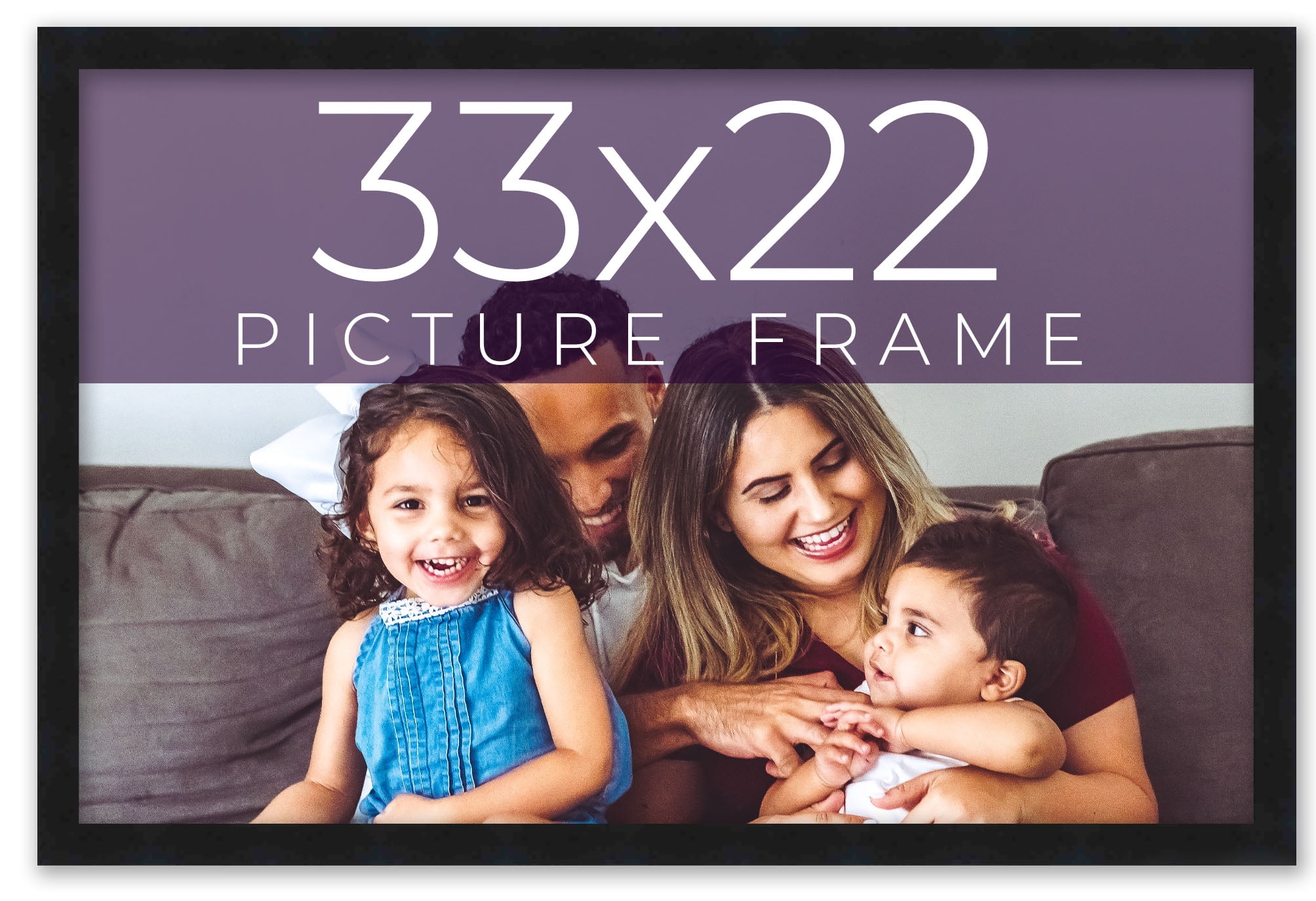 33x22 Frame Black Real Wood Picture Frame Width 0.75 inches | Interior ...