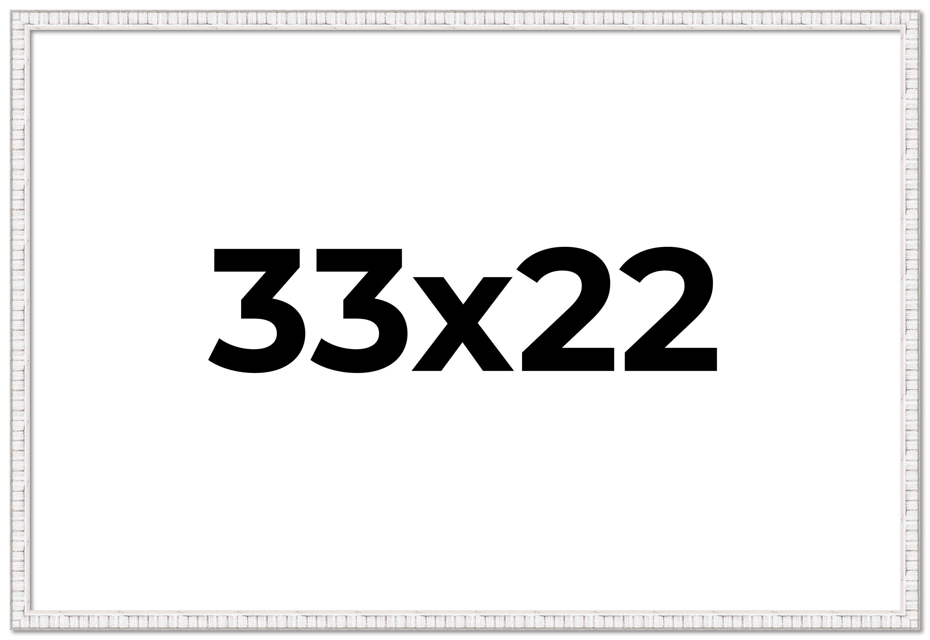 33x22 Frame White Scuffed Rustic Solid Wood Picture Frame | 0.75 Inch ...