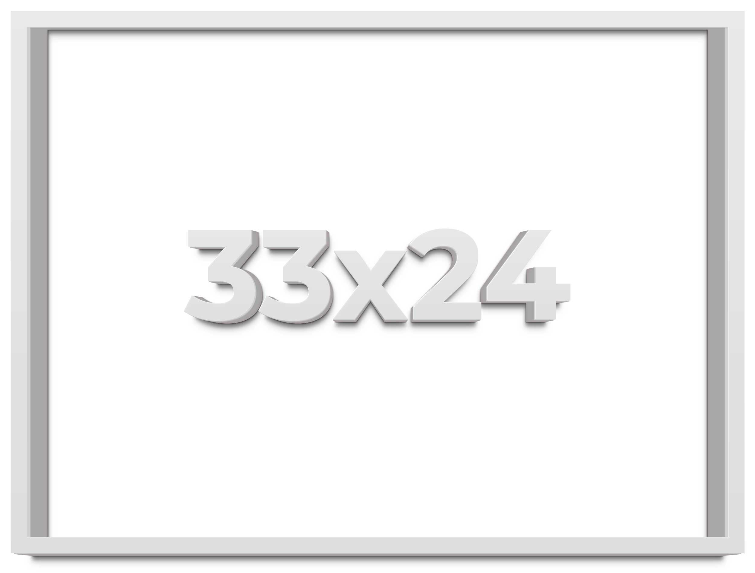 33x24 Shadow Box Frame White | 1 Inches Deep Real Wood Contemporary ...