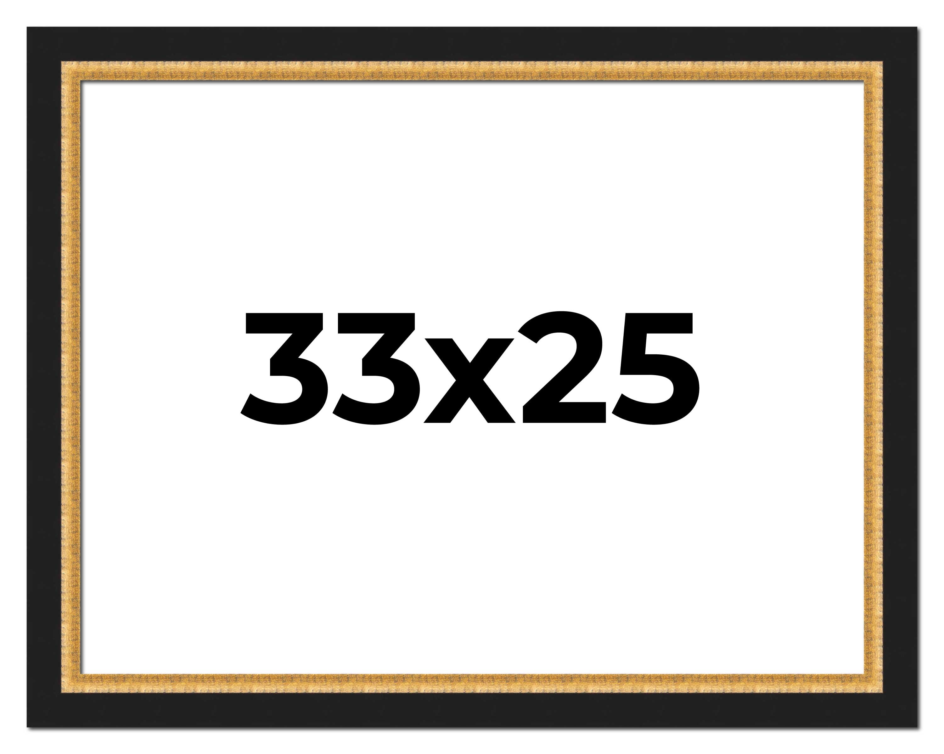 33x25 Frame Gold Real Wood Picture Frame Width 2.25 Inches | Interior ...