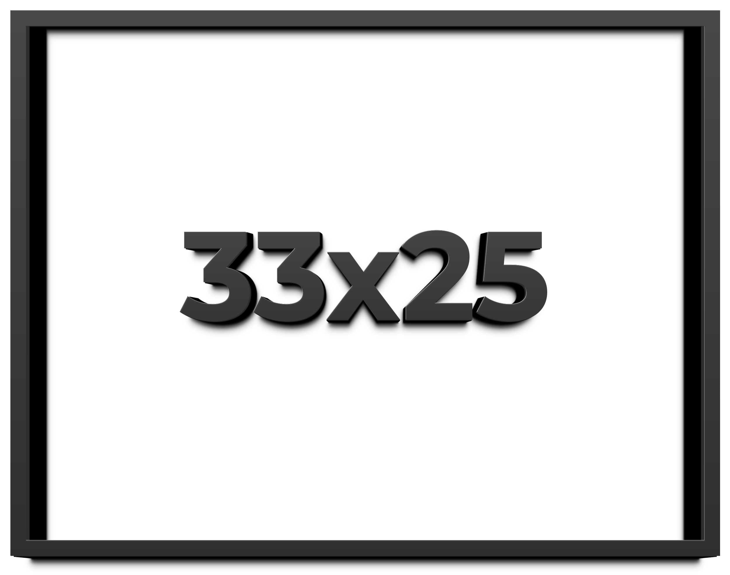 33x25 Shadow Box Frame Black | 1 inches Deep Real Wood Contemporary ...