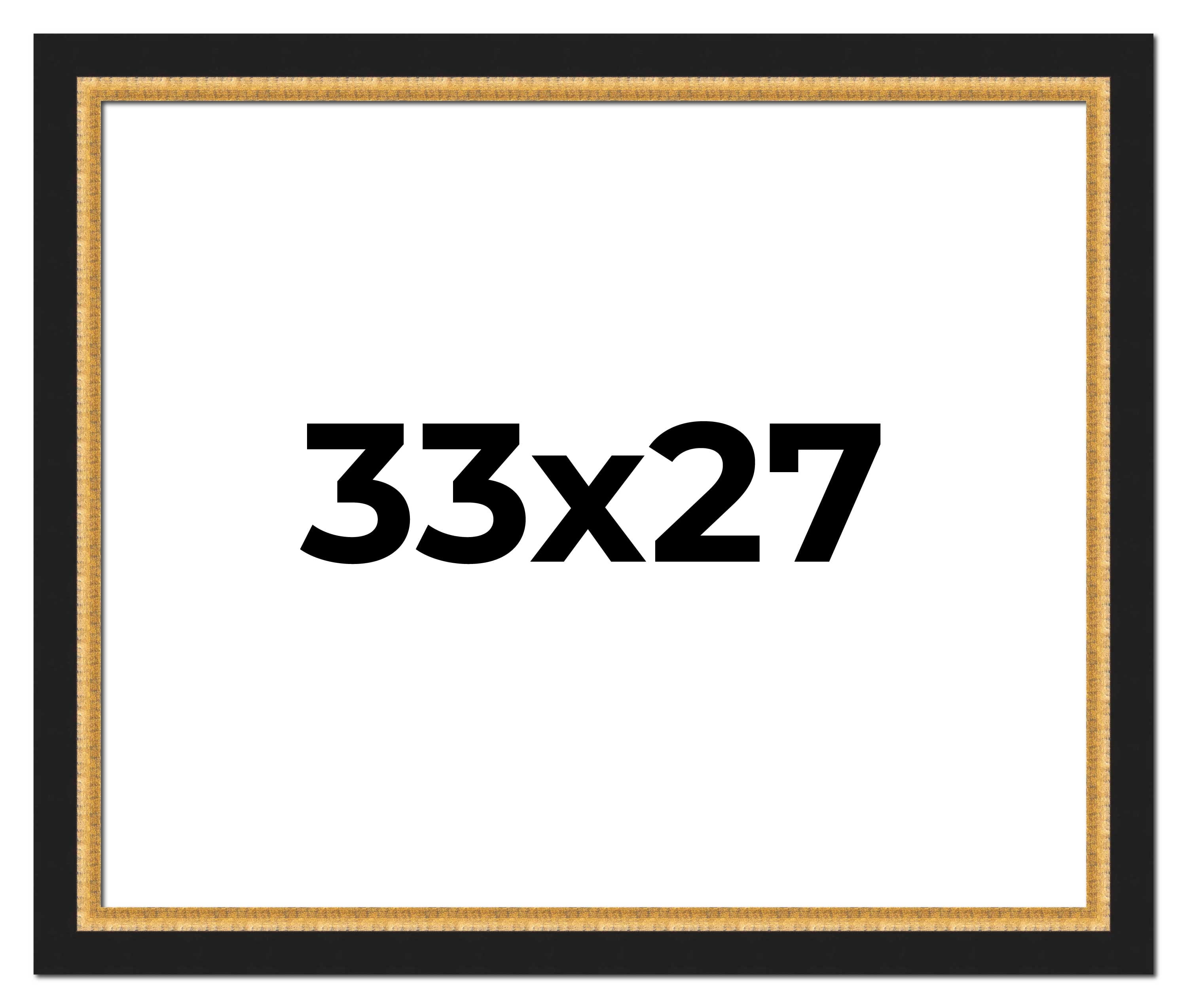 33x27 Frame Gold Real Wood Picture Frame Width 2.25 Inches | Interior ...
