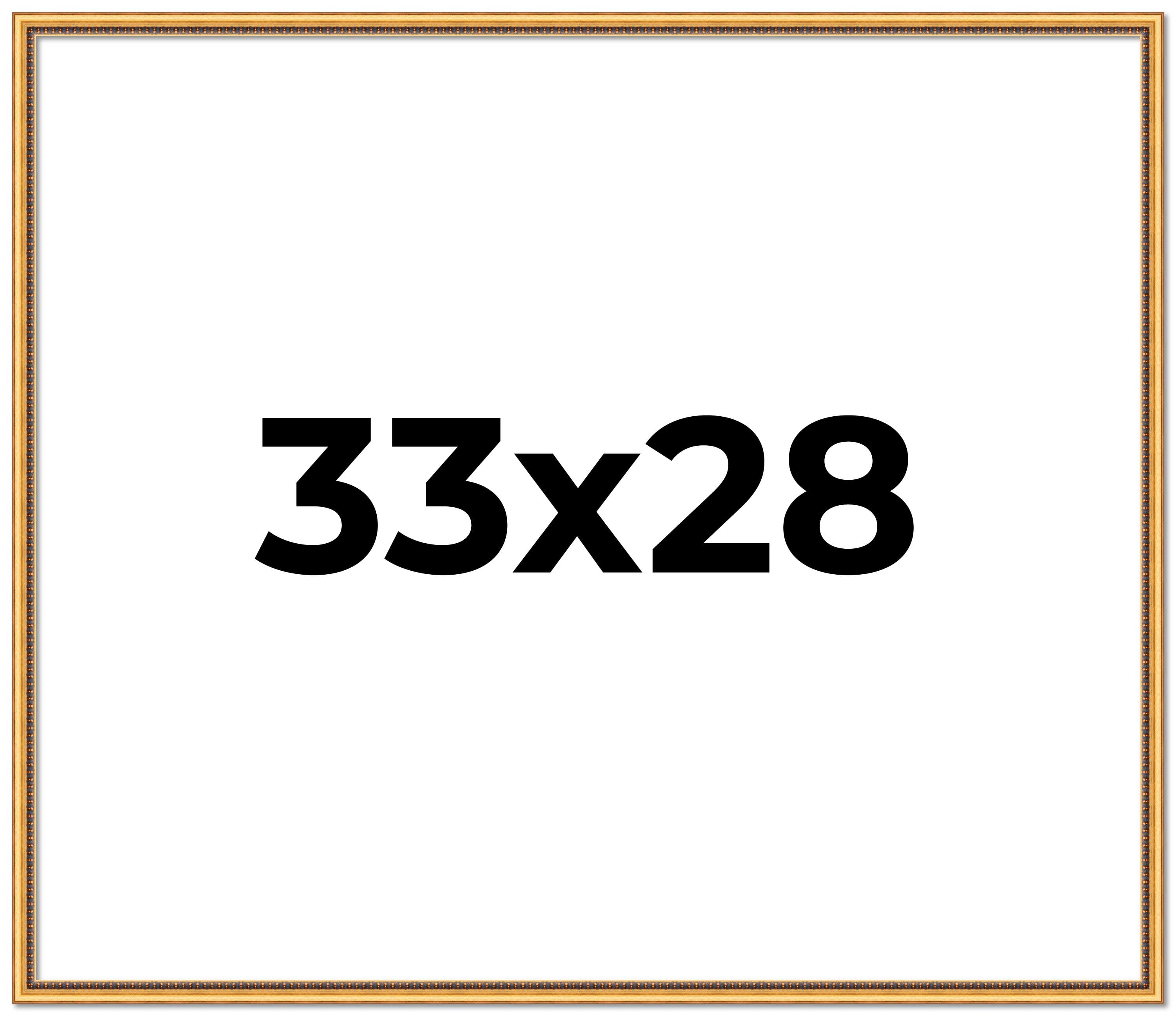 33x28 Frame Beaded Gold Solid Wood Picture Frame | 0.75 Inches Moulding ...