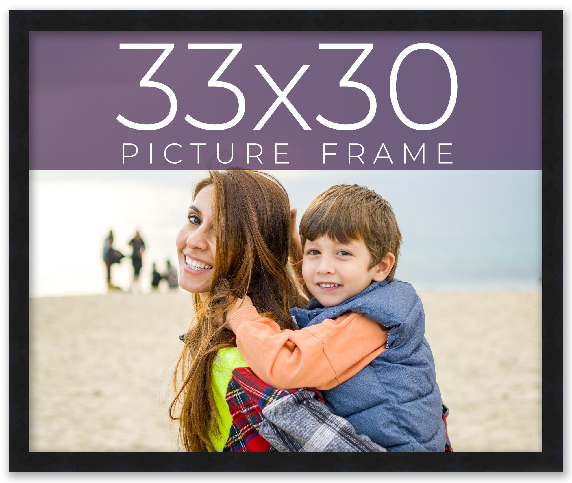 33x30 Frame Black Real Wood Picture Frame Width 0.75 inches | Interior ...