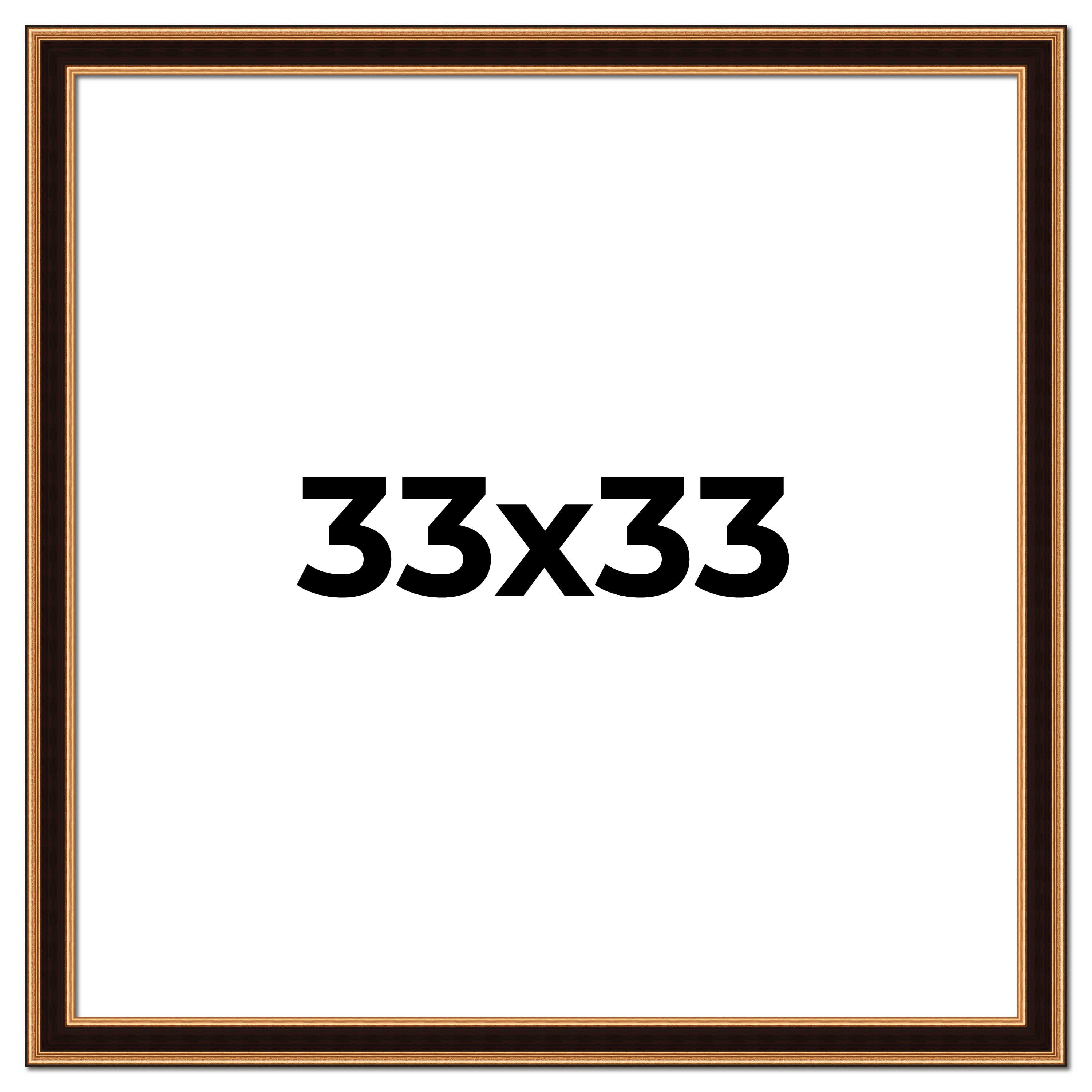 33x33 Frame Gold Brown Plein Air Vintage Solid Wood Picture Frame | 1. ...