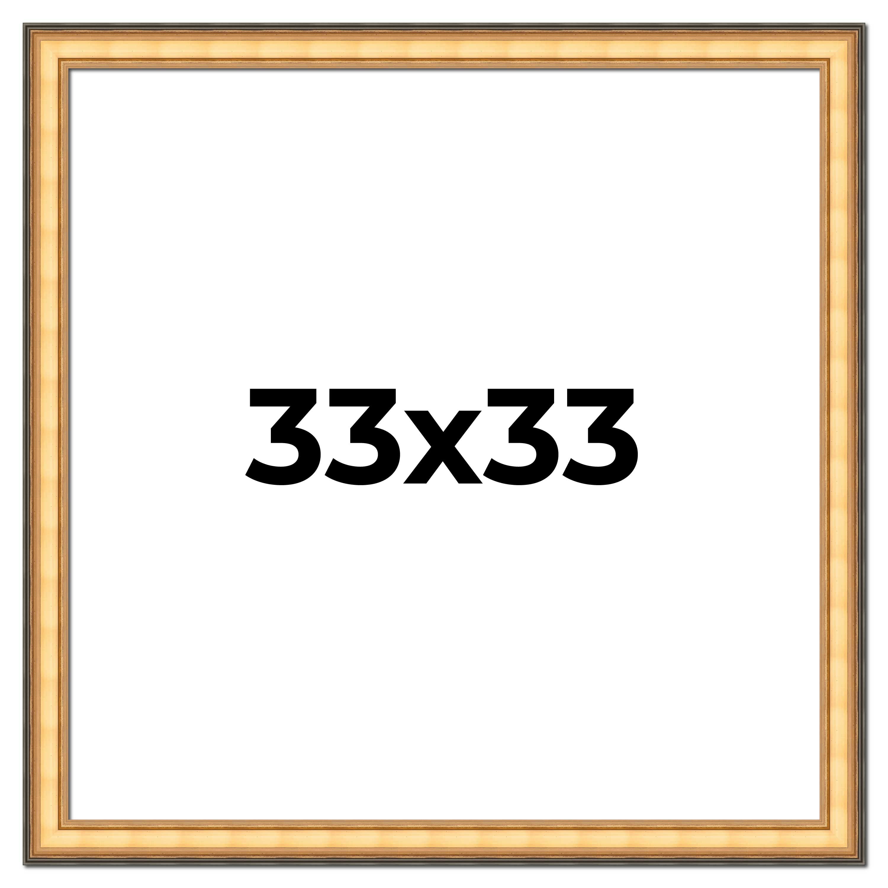 33x33 Frame Gold Plein Aire Solid Wood Picture Frame Width 2 Inches ...