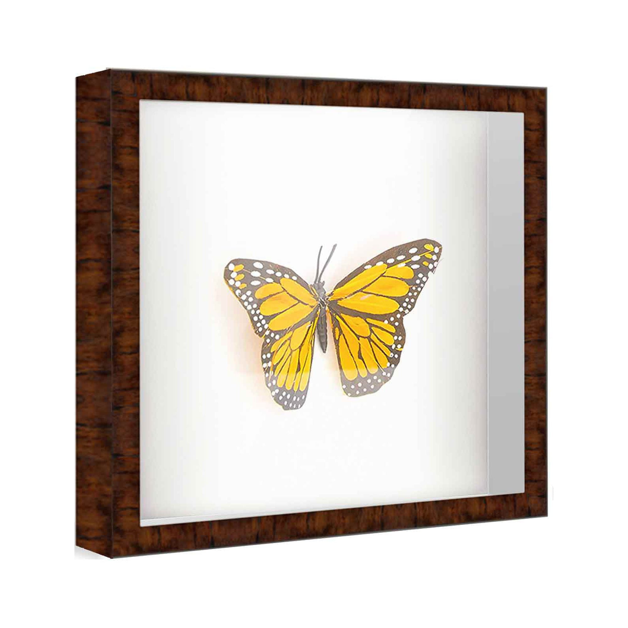 33x33 Shadow Box Frame Silver | 1 inches Deep Real Wood Mid-Century ...