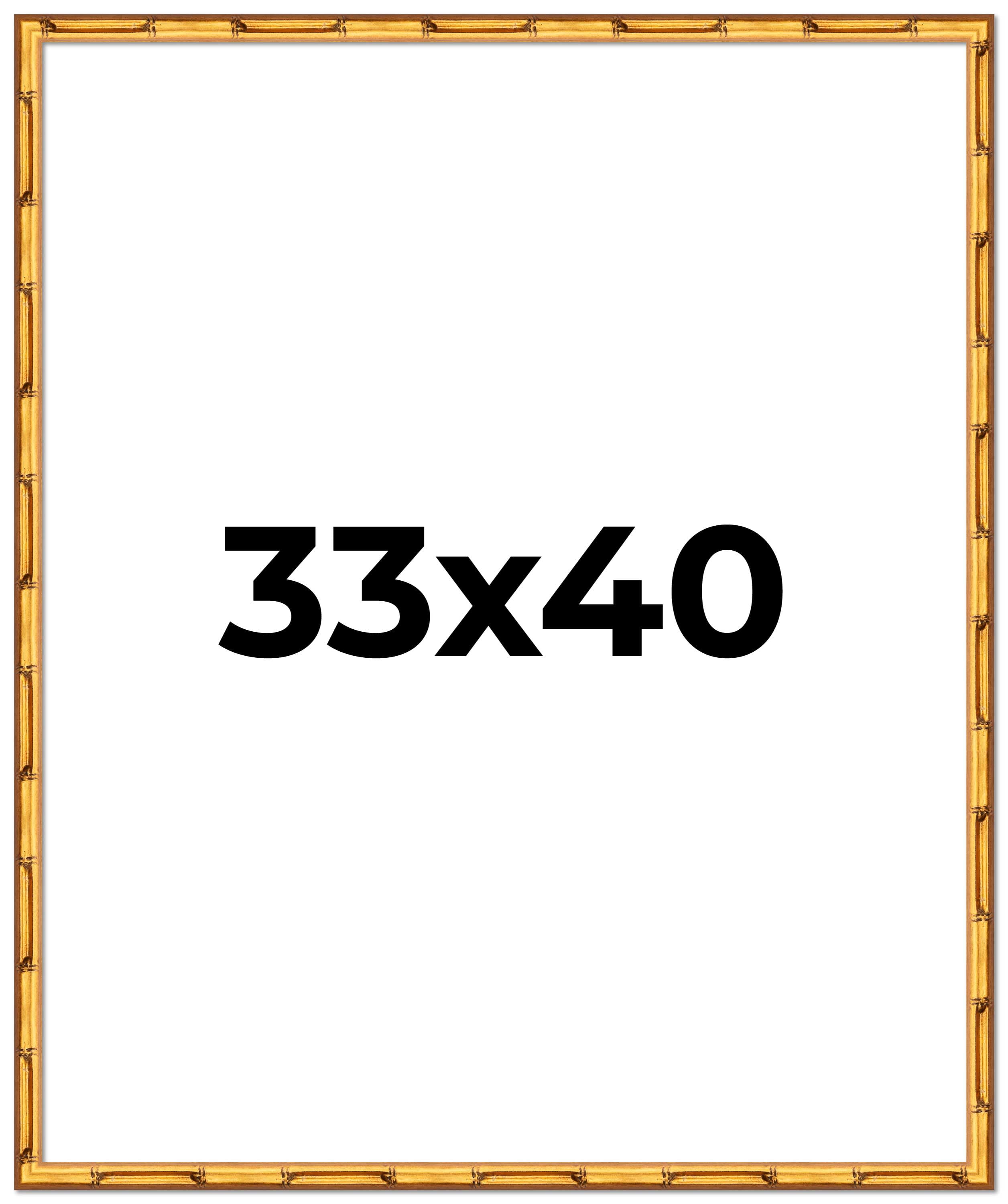 33x40 Frame Gold Bamboo Picture Frame - Complete Modern Photo Frame ...