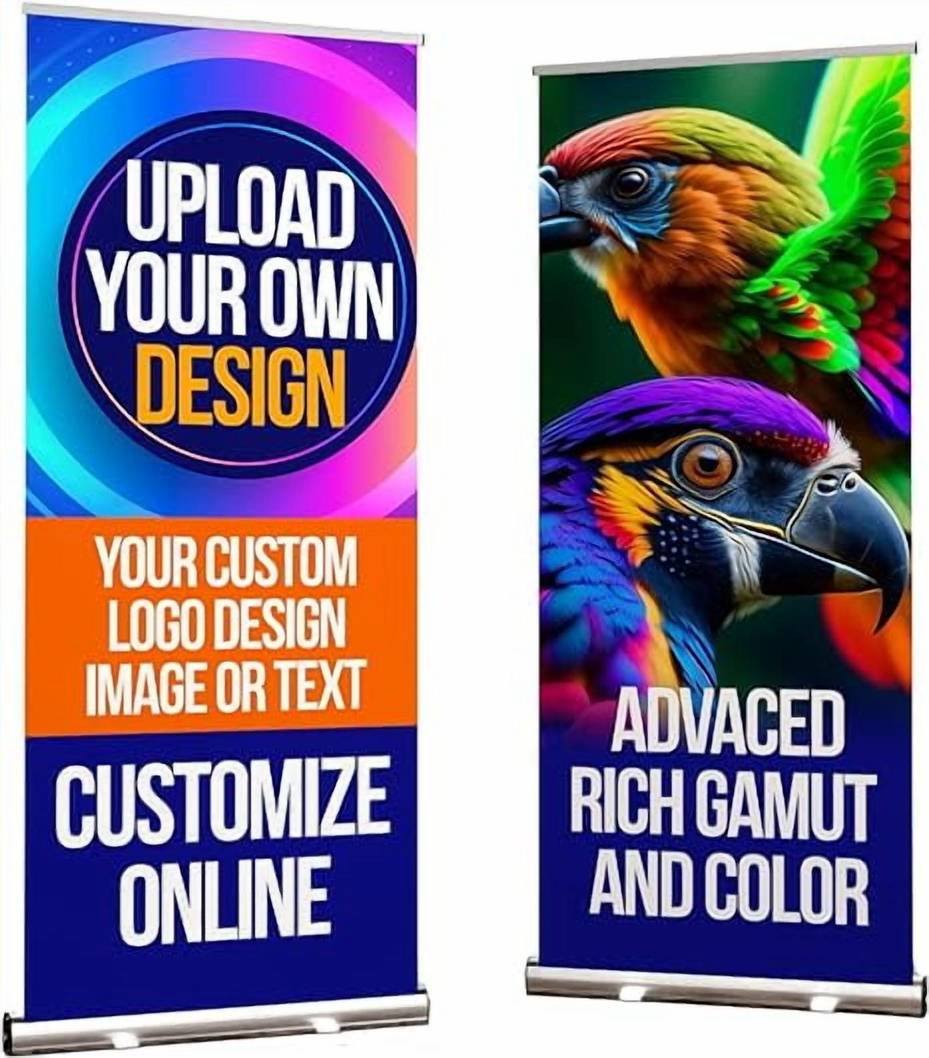 33x81" Custom Retractable Banner Stand Signs Roll up Personalized ...