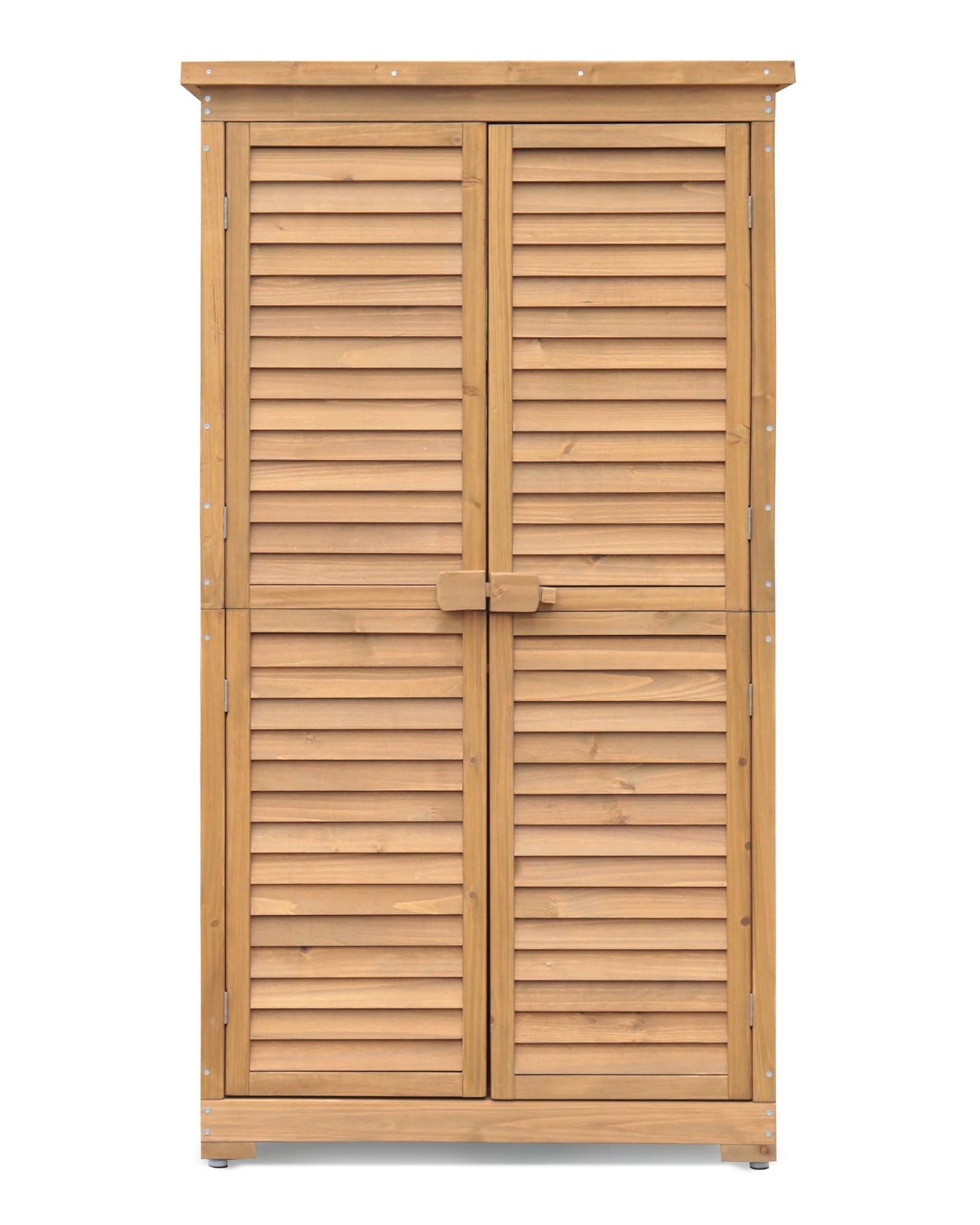 34*18*63 Storage Cabinet Garden Shed Outside Wood Tool Organizer with ...