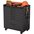 34.3" Heavy-Duty Steel Mobile Tool Chest Tool Cabinet Organizer with 6 ...