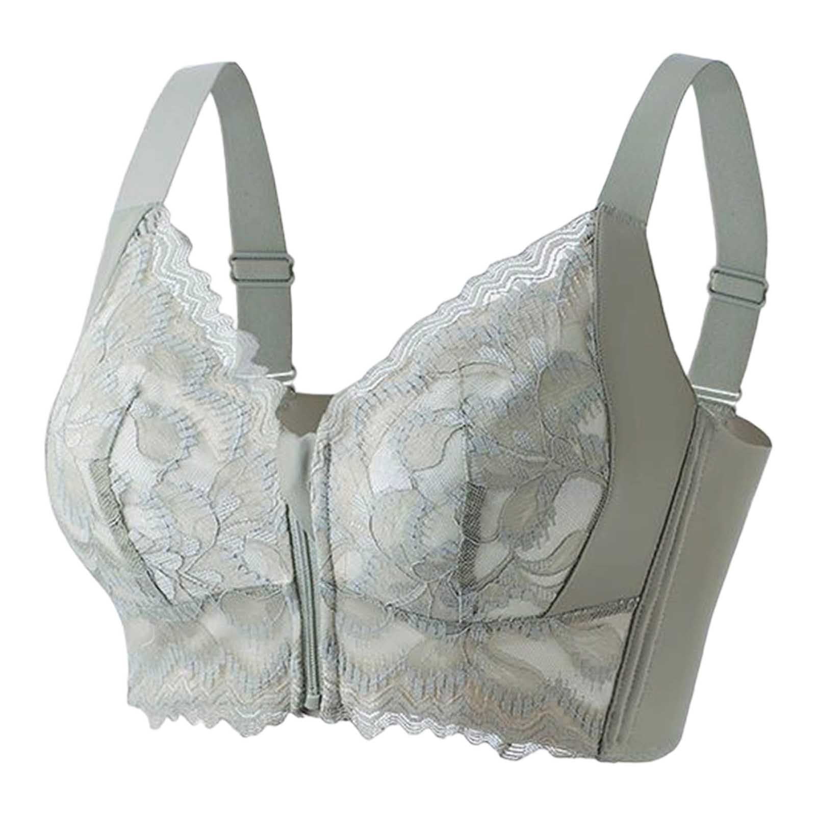 34-42 B/C Cup Front Closure Minimizer Bras – Zipper Closure Wireless ...