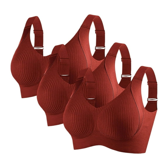 34-46 B/C/D Cup Minimizer Bras 3 Pack – Wireless Full Coverage Seamless ...